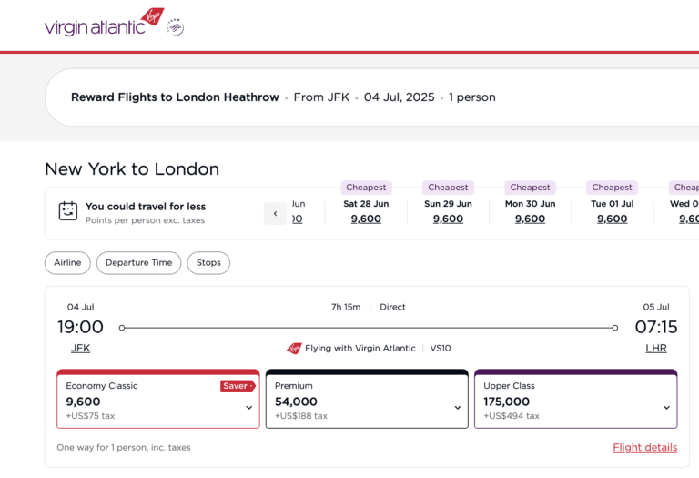 A Complete Guide to The Virgin Atlantic Reward Seat Checker Tool ...